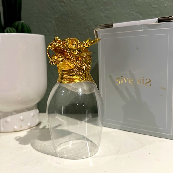 5ive sis | Dining | 5ive Sis Year Of The Dragon Wine Glass Golden ...